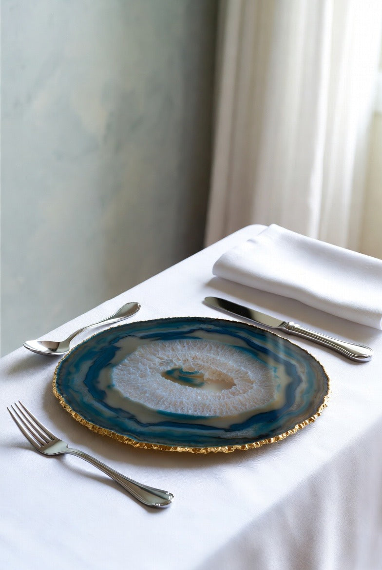 TEAL AGATE SLICE SERVING PLATE – TRUE NATURE STORE