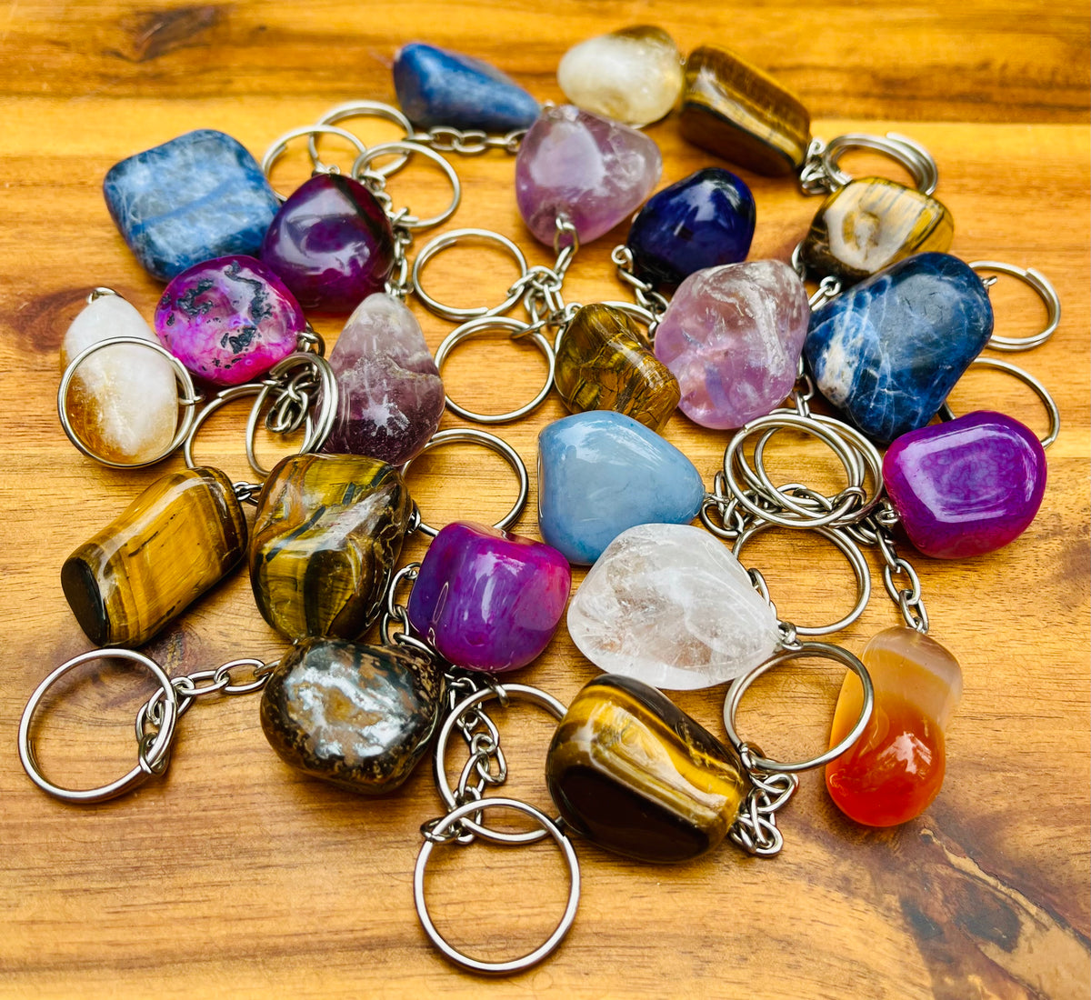 Tumbled Gemstone Keychain – True Nature Homestead